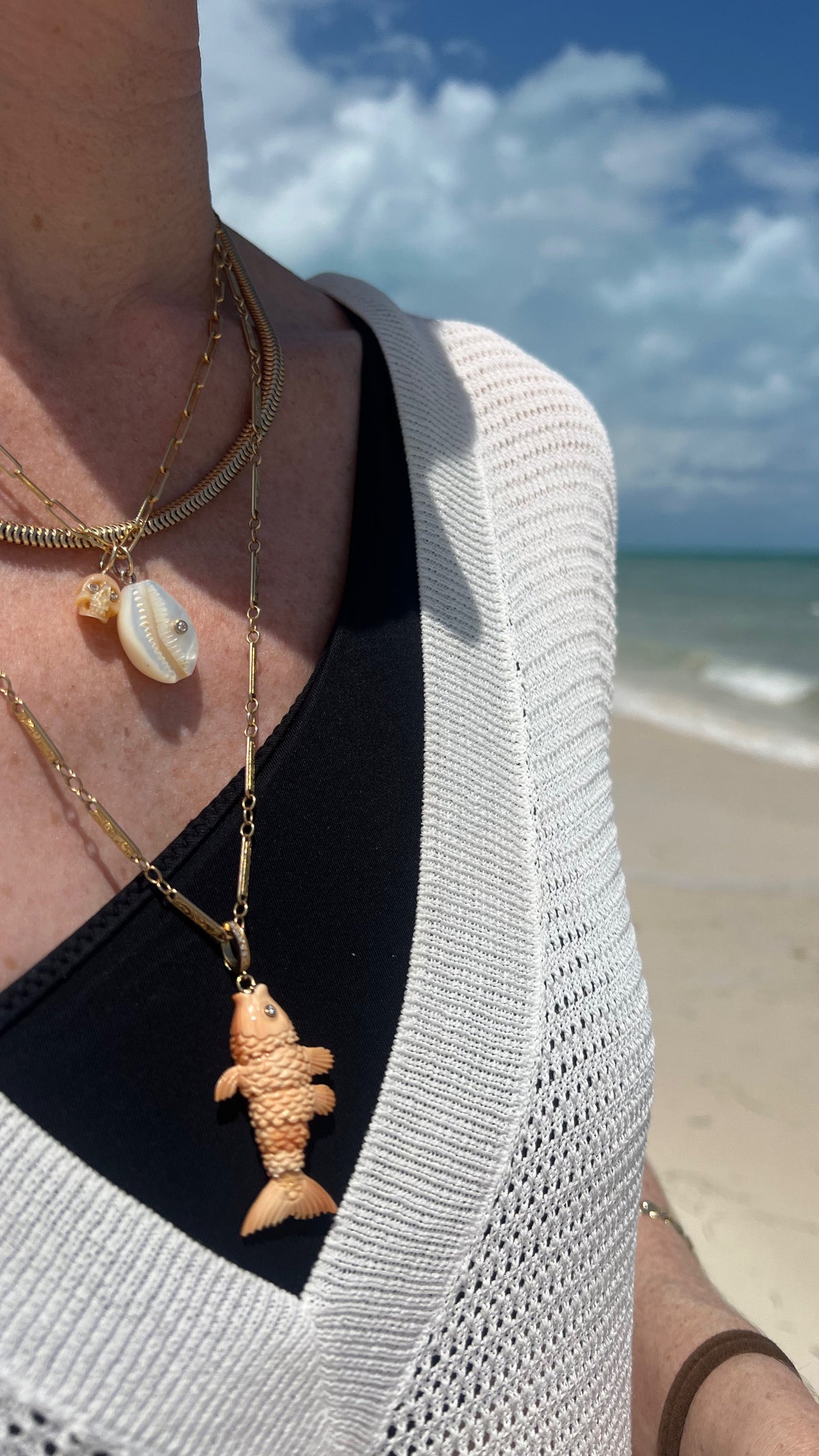 Articulated Fish in Apricot Conch – Maura Green