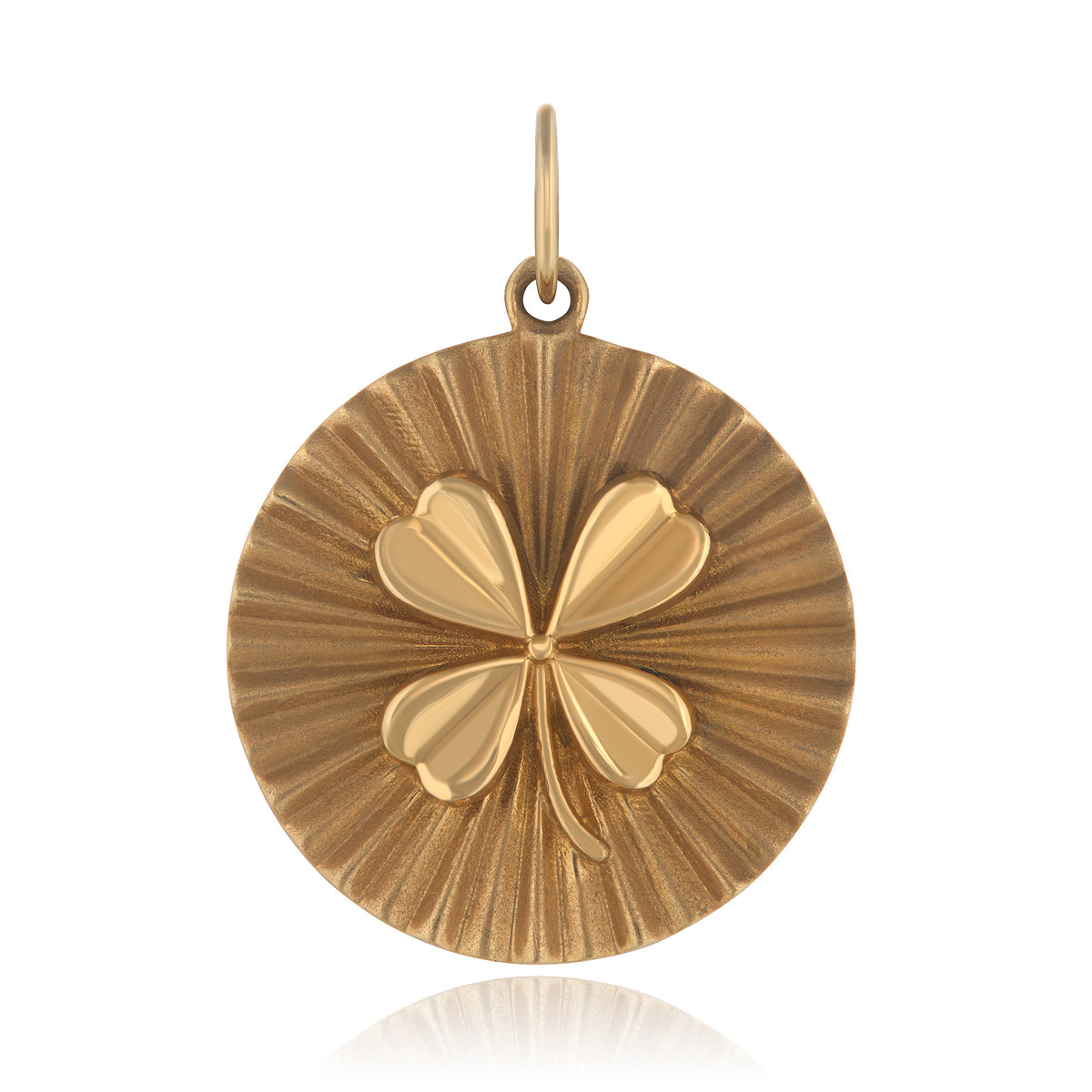 "Good Luck" Clover Beam in 14K Gold – Maura Green