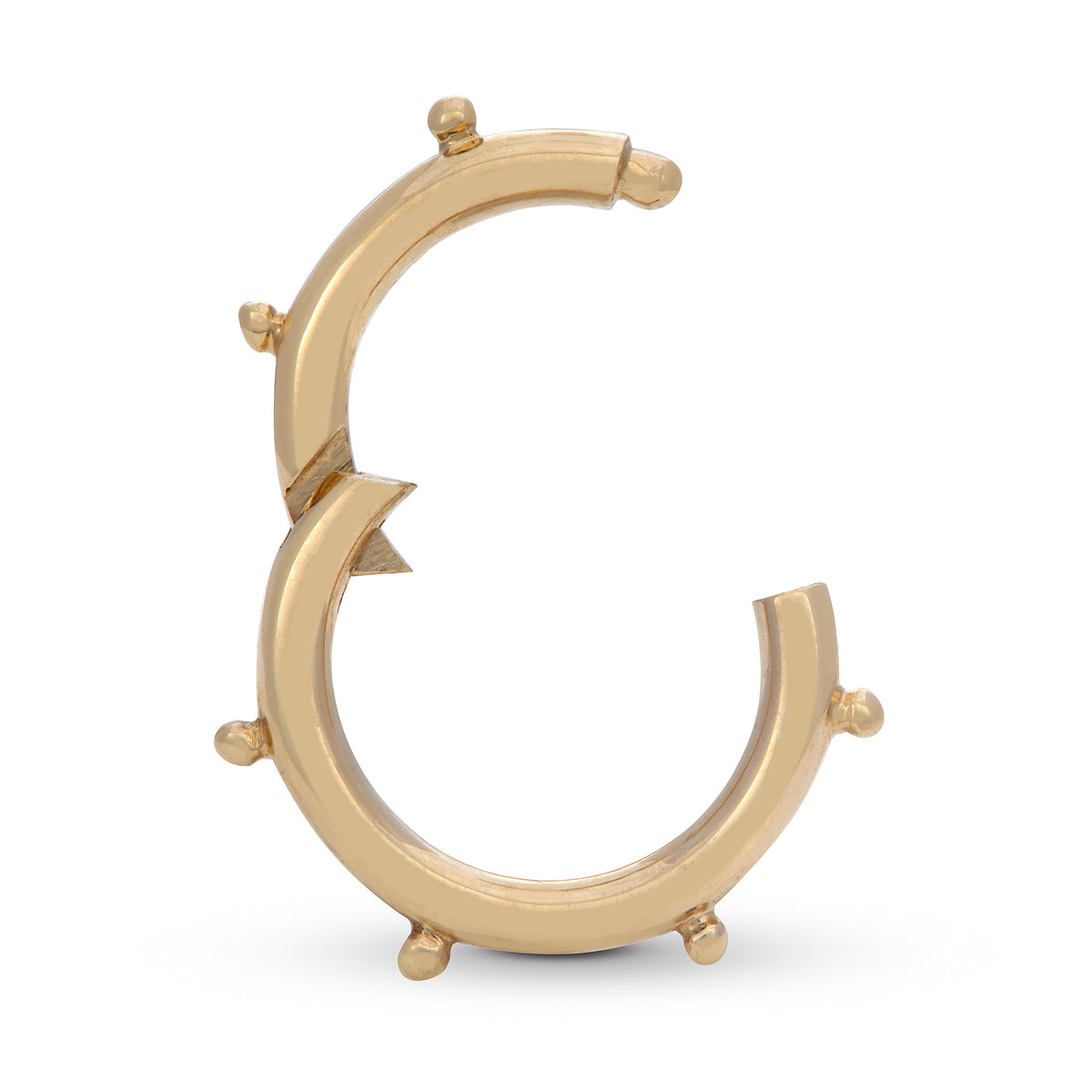 Snap Circle with Dots Charm Holder in 14K Gold 12mm – Maura Green