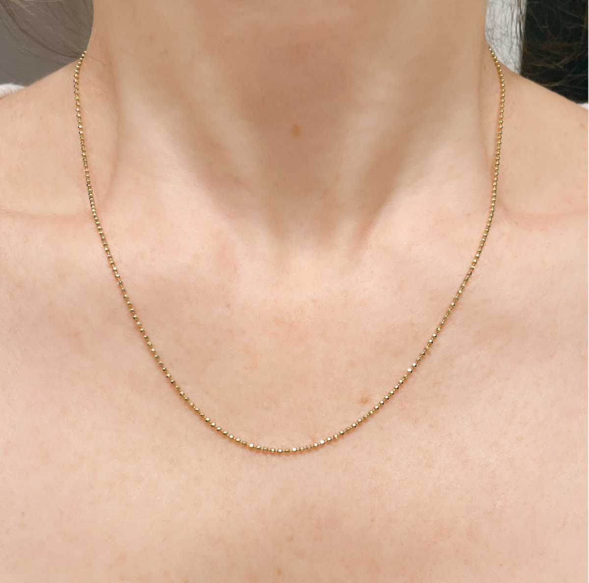 Diamond Cut Ball Chain in 14K Gold – Maura Green