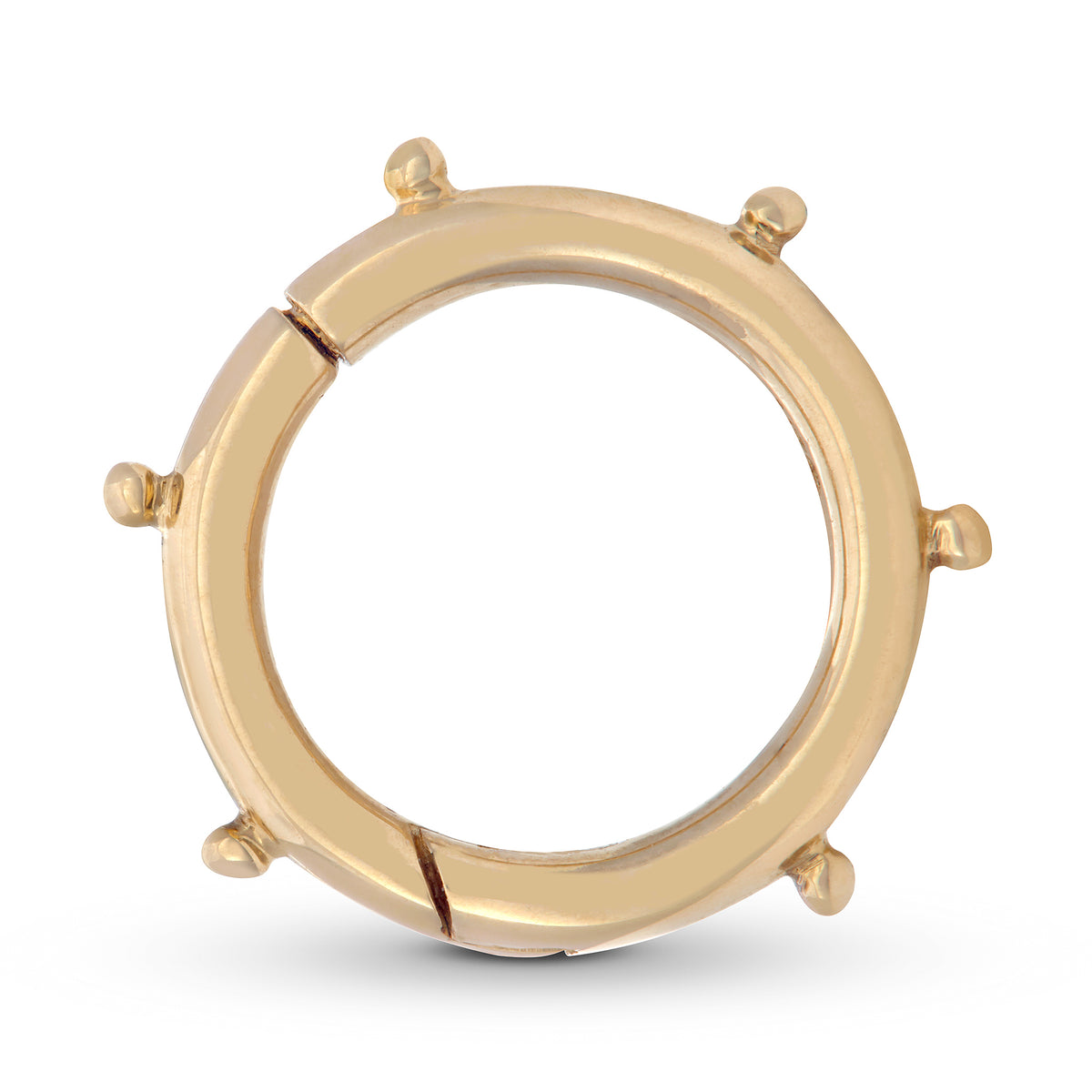 Snap Circle with Dots Charm Holder in 14K Gold 12mm – Maura Green